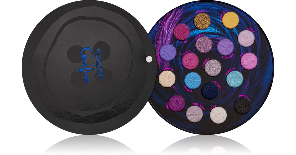 Makeup Revolution X Coraline Button Eye eyeshadow palette | notino.co.uk