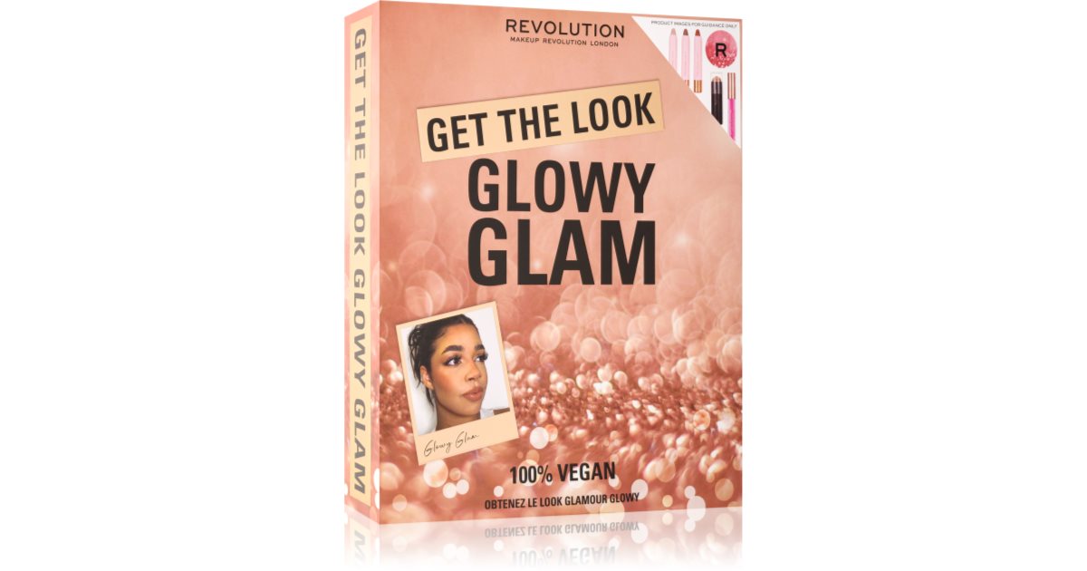 Revolution Get The Look Glowy Glam coffret para pele radiante | notino.pt