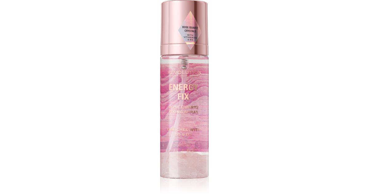 Makeup Revolution Crystal Aura Energy Fix setting spray with rose water | notino.co.uk