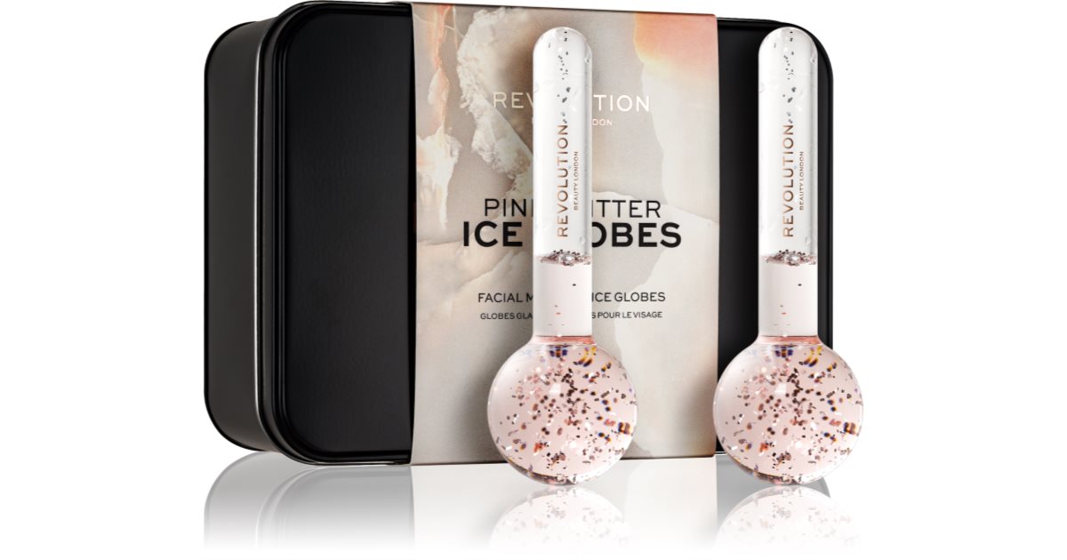 Makeup Revolution Ice Globes Pink Glitter accessoire de massage visage ...
