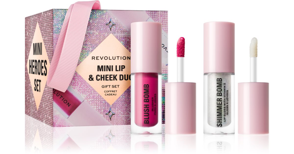 Makeup Revolution Xmass 2024 Mini Cheek & Lip Duo Gift Set (for the ...