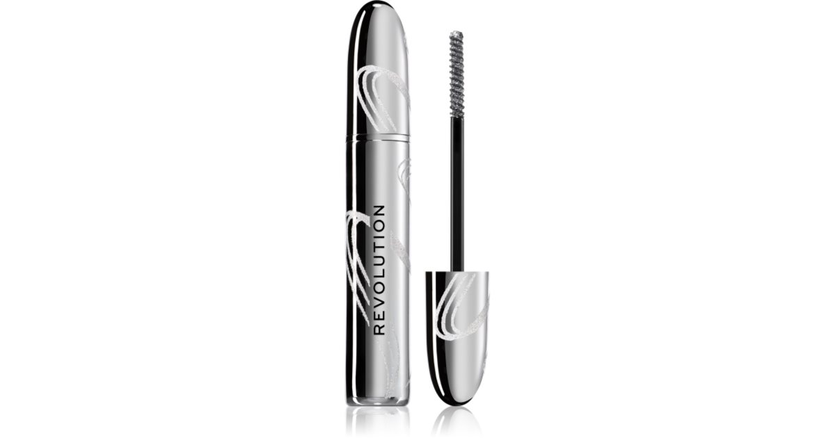 Makeup Revolution Metallic Muse Silver Glitter Top Coat mascara con ...