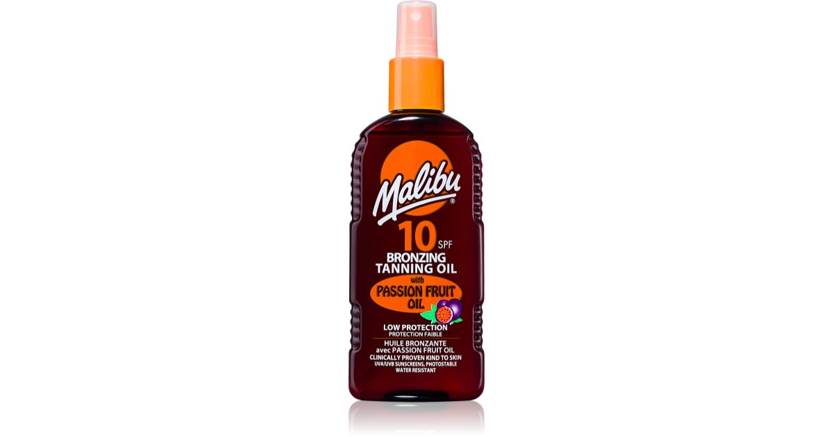 Malibu Bronzing Tanning Oil nourishing sunscreen oil with bronzer ...