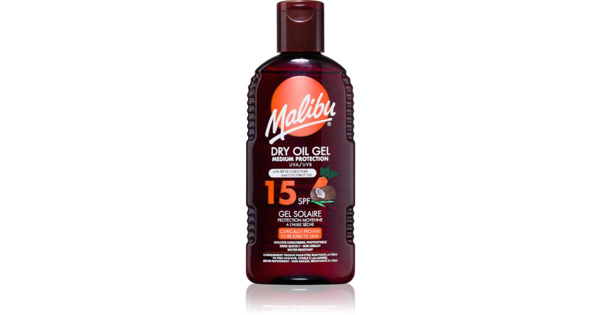 Malibu Dry Oil Gel Beta Carotene Sol-olja Med betakaroten | notino.se