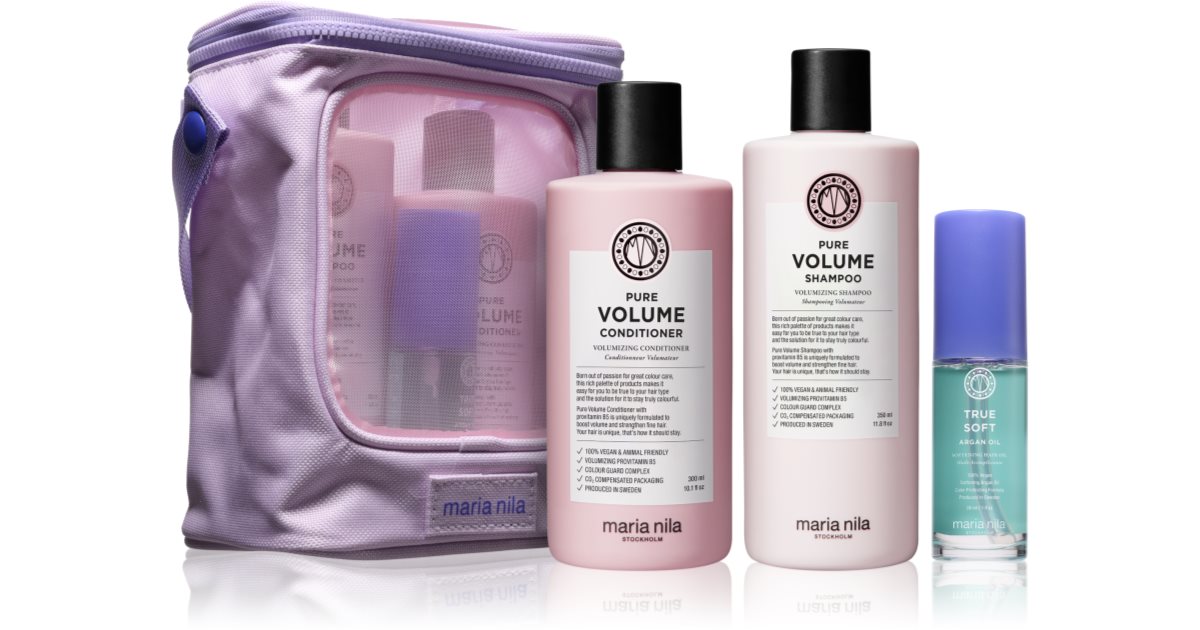 Maria Nila Pure Volume Beauty Bag подаръчен комплект за обем | notino.bg
