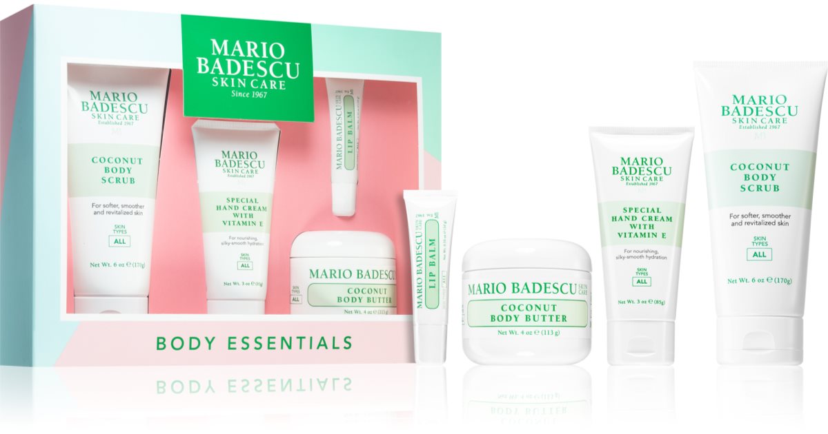 Mario Badescu Body Essentials coffret para iluminação e hidratação ...
