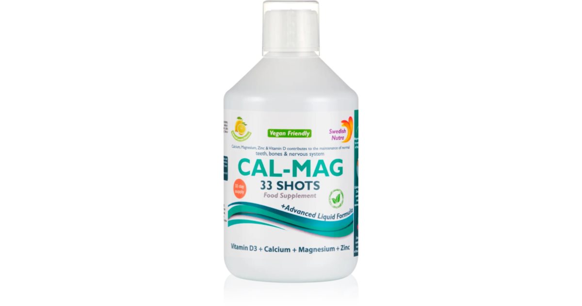 Swedish Nutra Cal-Mag băutură pentru susținerea sănătății oaselor și a ...