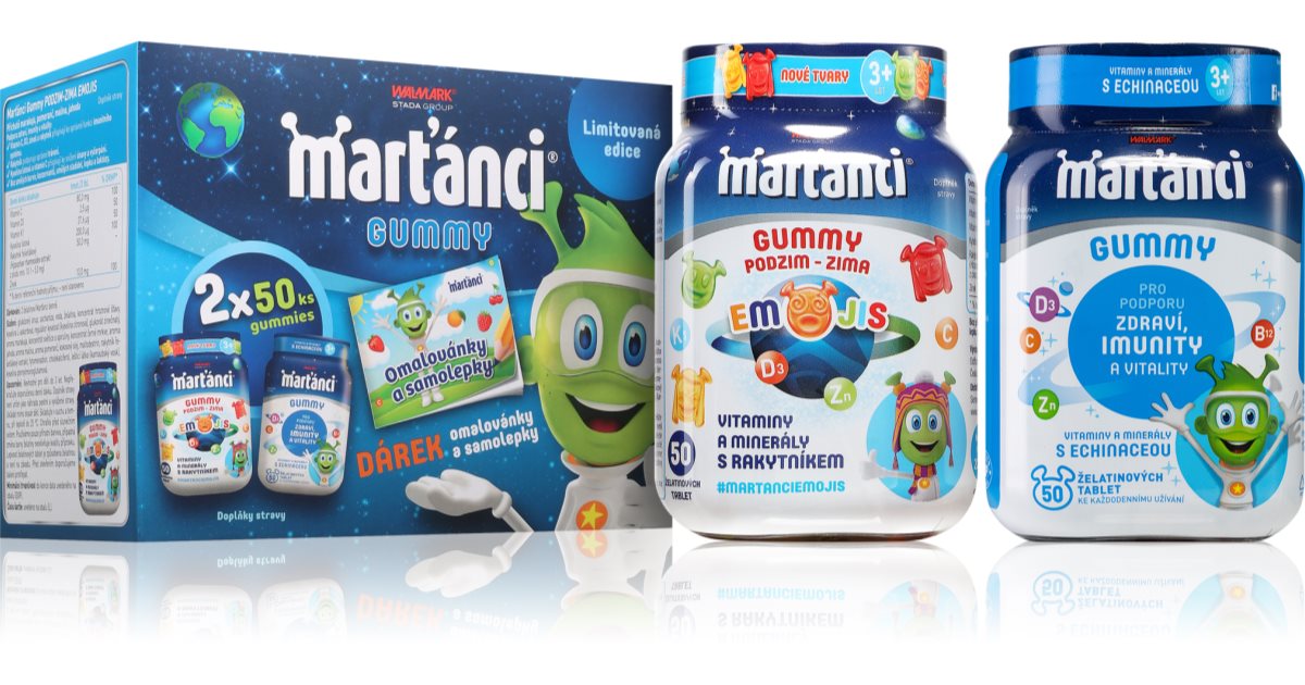 MARŤÁNCI Gummy + Omalovánky se samolepkami (limitovaná edice) pro děti ...