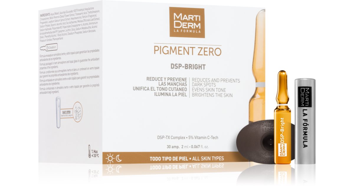 MartiDerm Pigment Zero DSP-BRIGHT ampulice za osvetlitev kože | notino.si