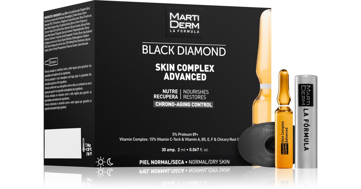MartiDerm Black Diamond Skin Complex Advanced ampoules for tired skin ...