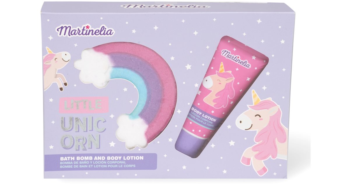 Martinelia Little Unicorn Bath Bomb & Body Lotion gift set for children ...