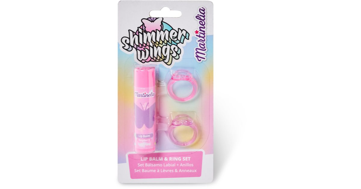 Martinelia Shimmer Wings Lip Balm & Ring Set set for children | notino.ie