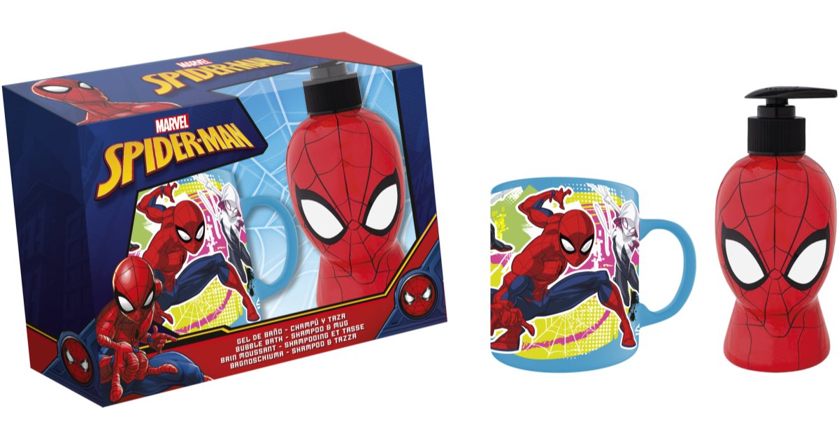 Marvel Spiderman Bubble Bath and Shampoo Gift Set (for children ...