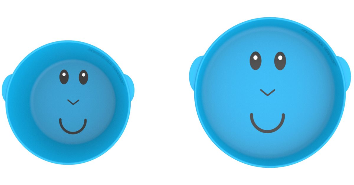 Matchstick Monkey Monkey Plate & Bowl dinnerware set Blue(for children ...