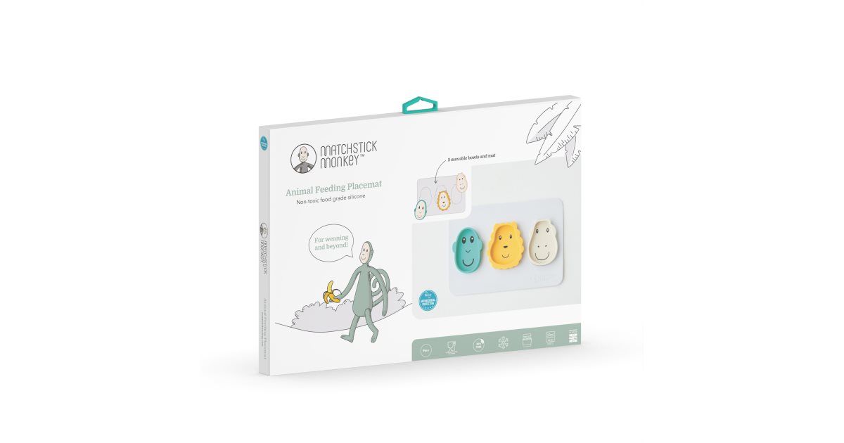 Matchstick Monkey Animal Snack Mat dinnerware set for children | notino.ie