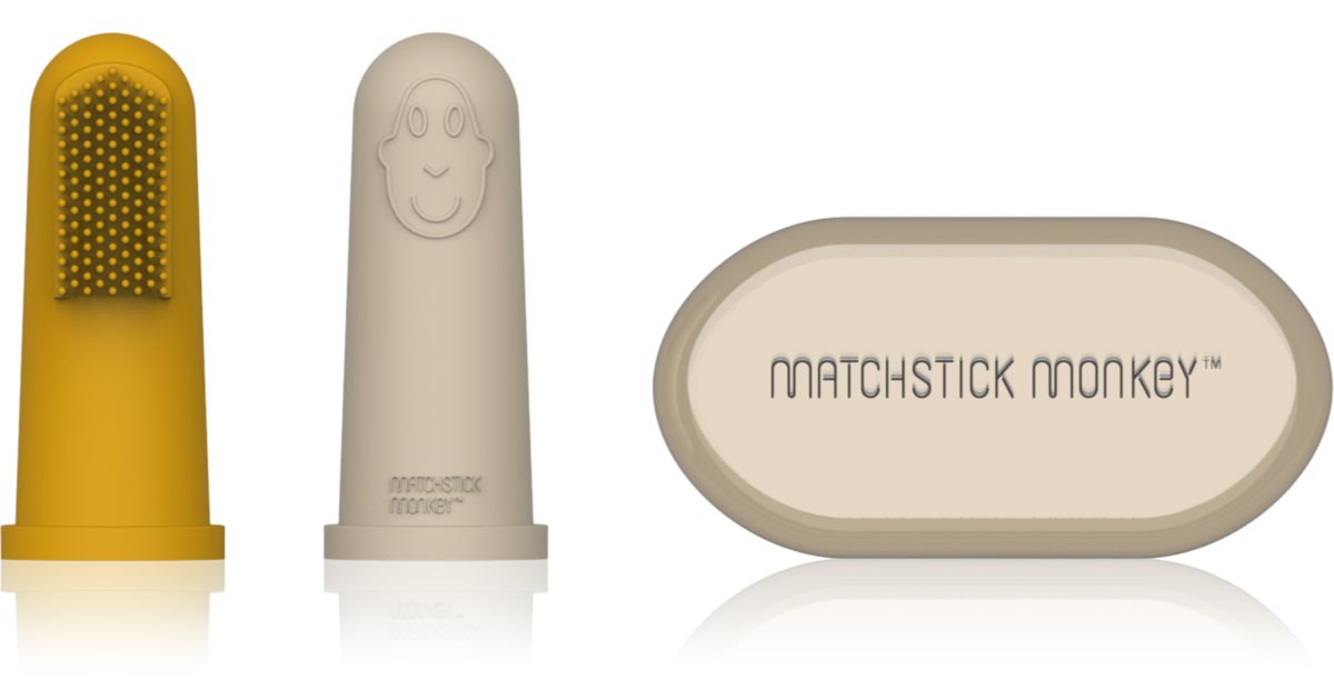 Matchstick Monkey Silicone Finger Toothbrush Silicone Finger Toothbrush ...