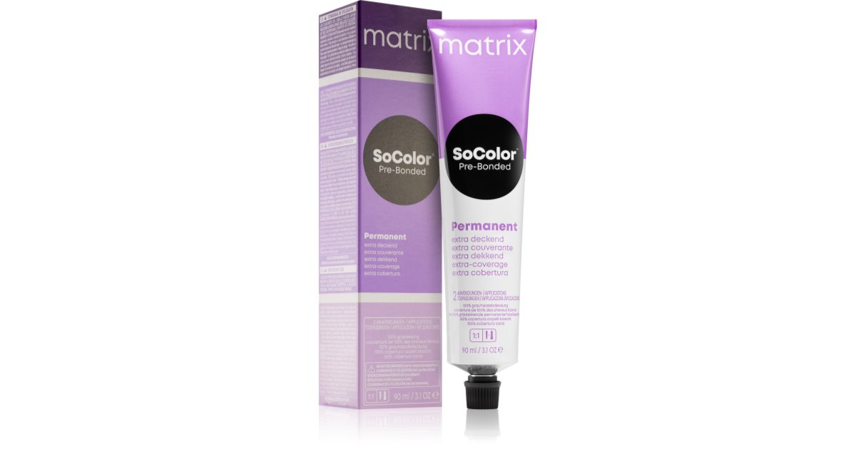 Matrix SoColor Pre-Bonded Extra Coverage tinte permanente para cabello ...