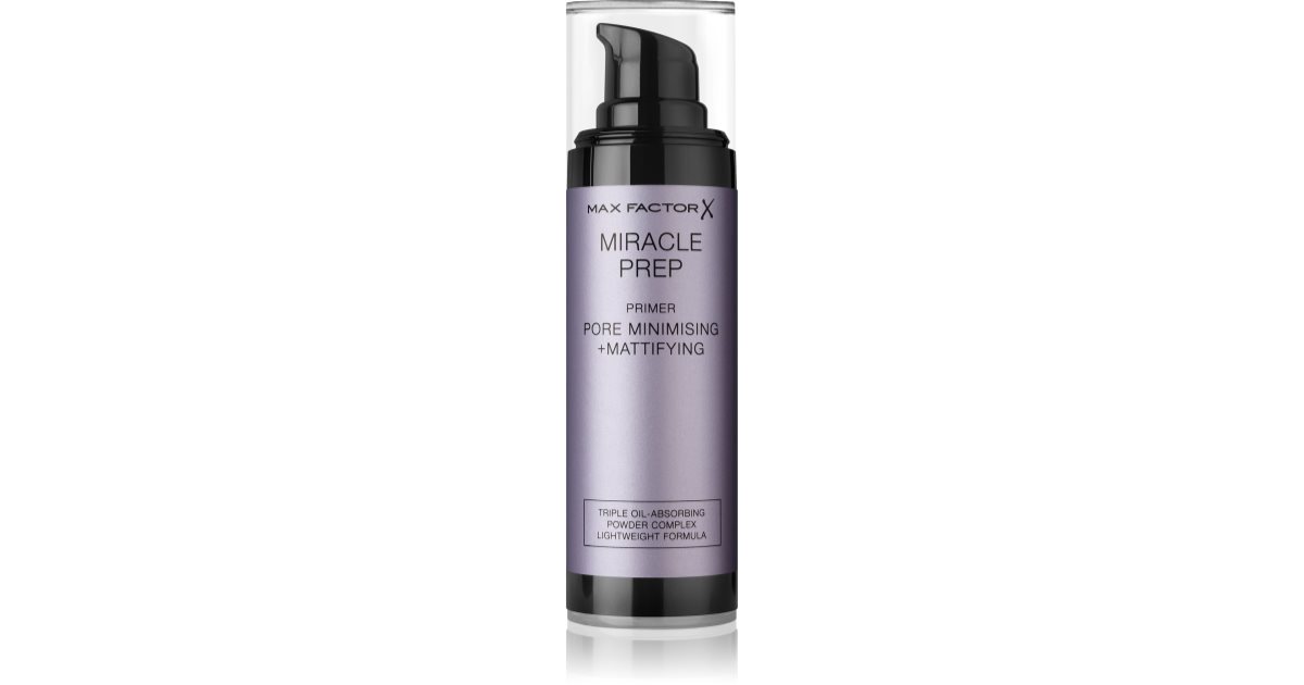 Max Factor Miracle Prep Mattifying Primer to smooth skin and minimise pores notino.ie