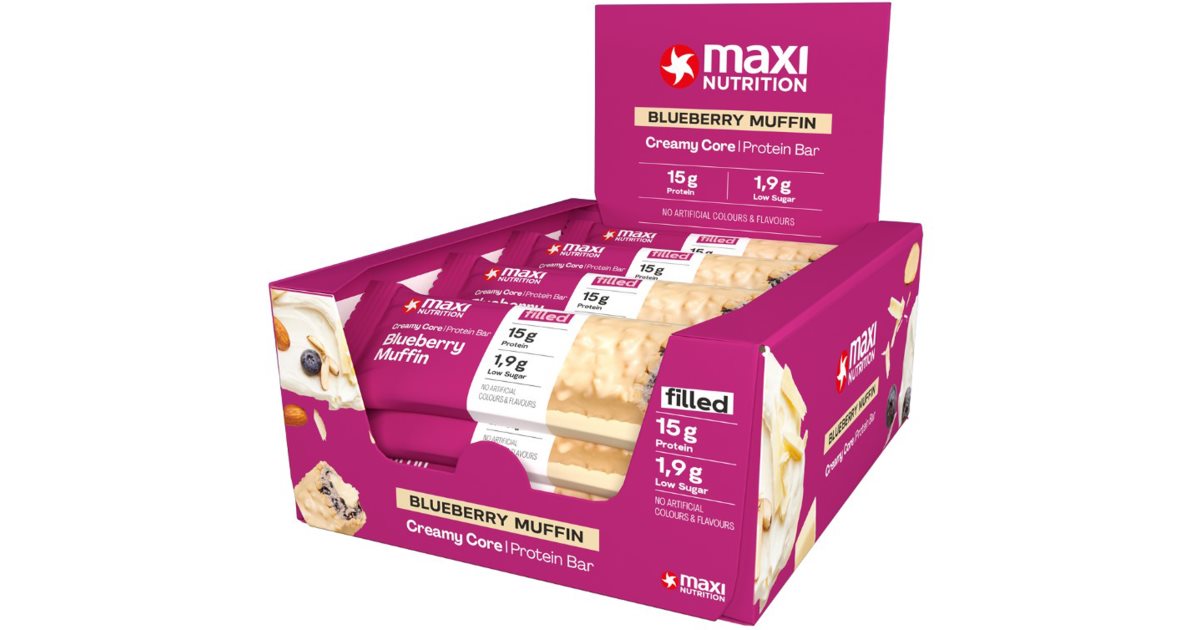 MaxiNutrition Creamy Core Protein Bar proteínová tyčinka s nízkym ...