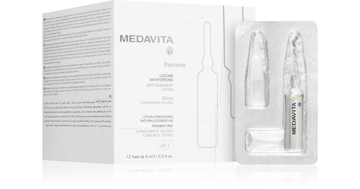Medavita Puroxine Anti-Dandruff Lotion serum do skóry głowy przeciw ... Medavita Puroxine Anti-Dandruff Lotion serum do skóry głowy przeciw ...