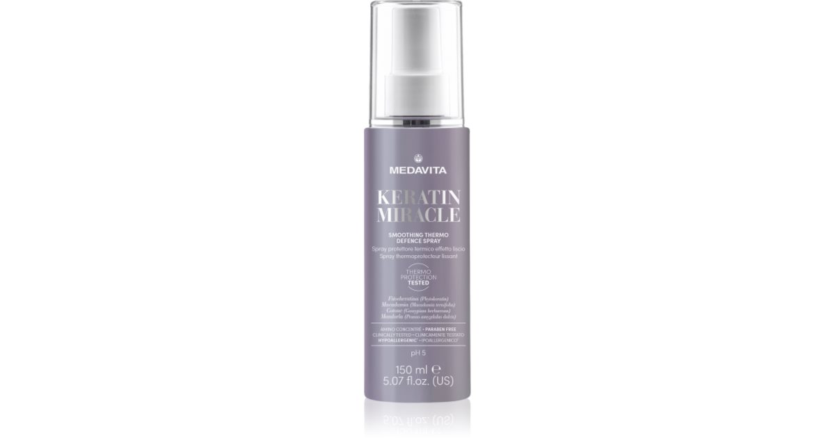 Medavita Keratin Miracle Smoothing Thermo Defence Spray termoochranný ...