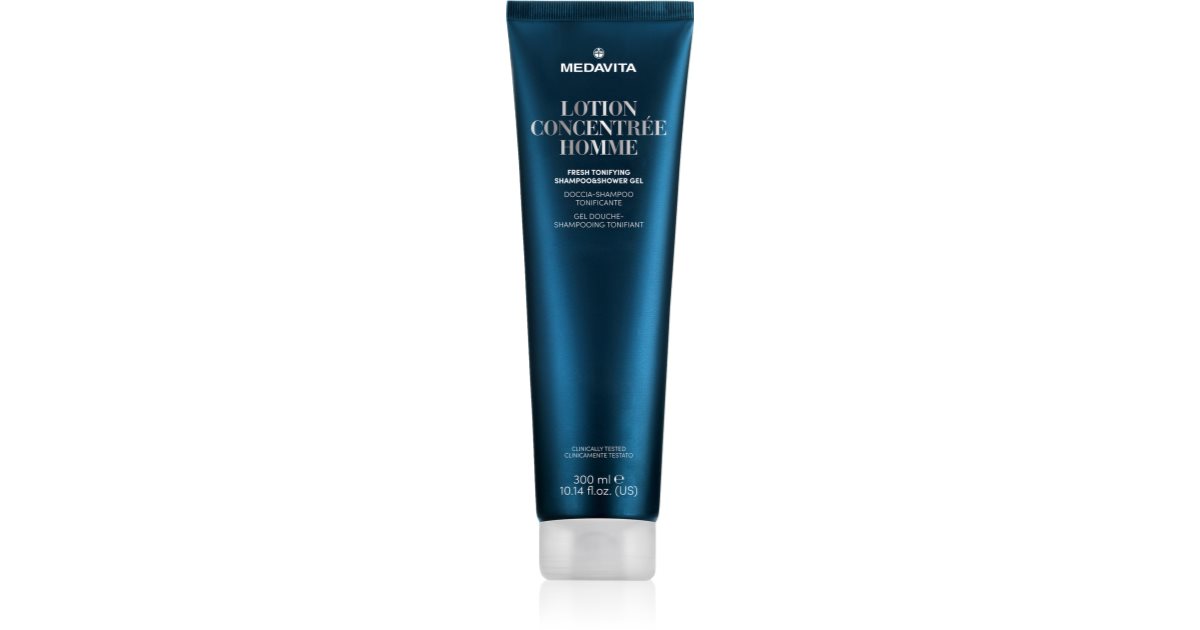 Medavita Lotion Concentree Homme Fresh Tonifying Shampoo & Shower Gel ...