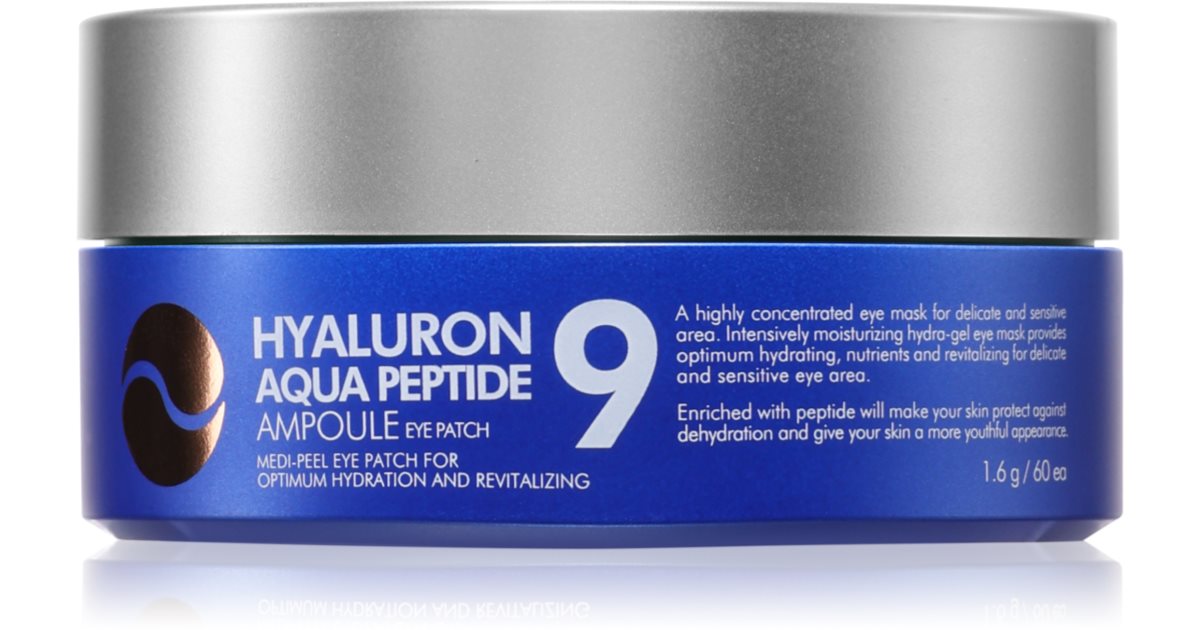 Medi - Peel Hyaluron Aqua Peptide 9 Hidrogēla acu maska ar peptīdiem ...