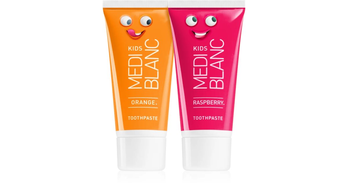 MEDIBLANC KIDS Orange & Raspberry Toothpaste For Children double ...