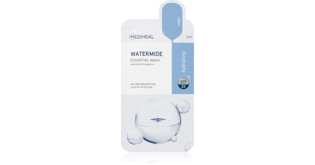 MEDIHEAL Essential Mask Watermide moisturising face sheet mask with a ...
