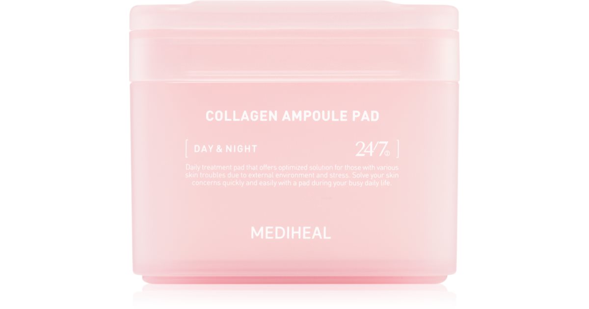 MEDIHEAL Collagen Ampoule Pad toner pads for hydrating and firming skin ...