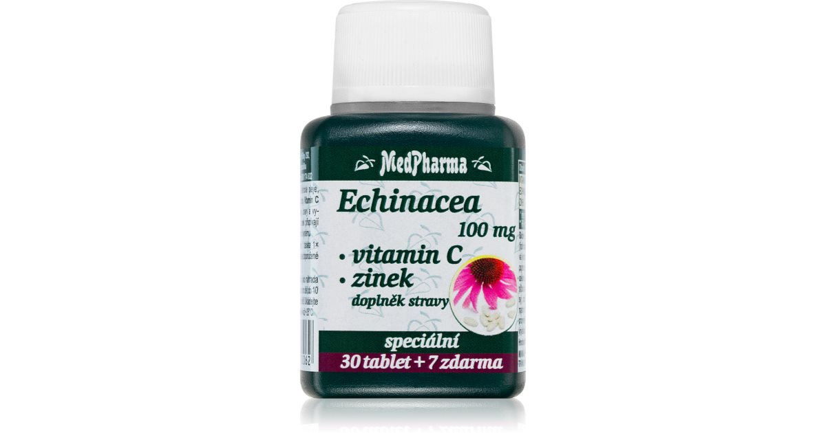 MedPharma Echinacea 100 mg + vitamin C + zinek tablety pro podporu ...