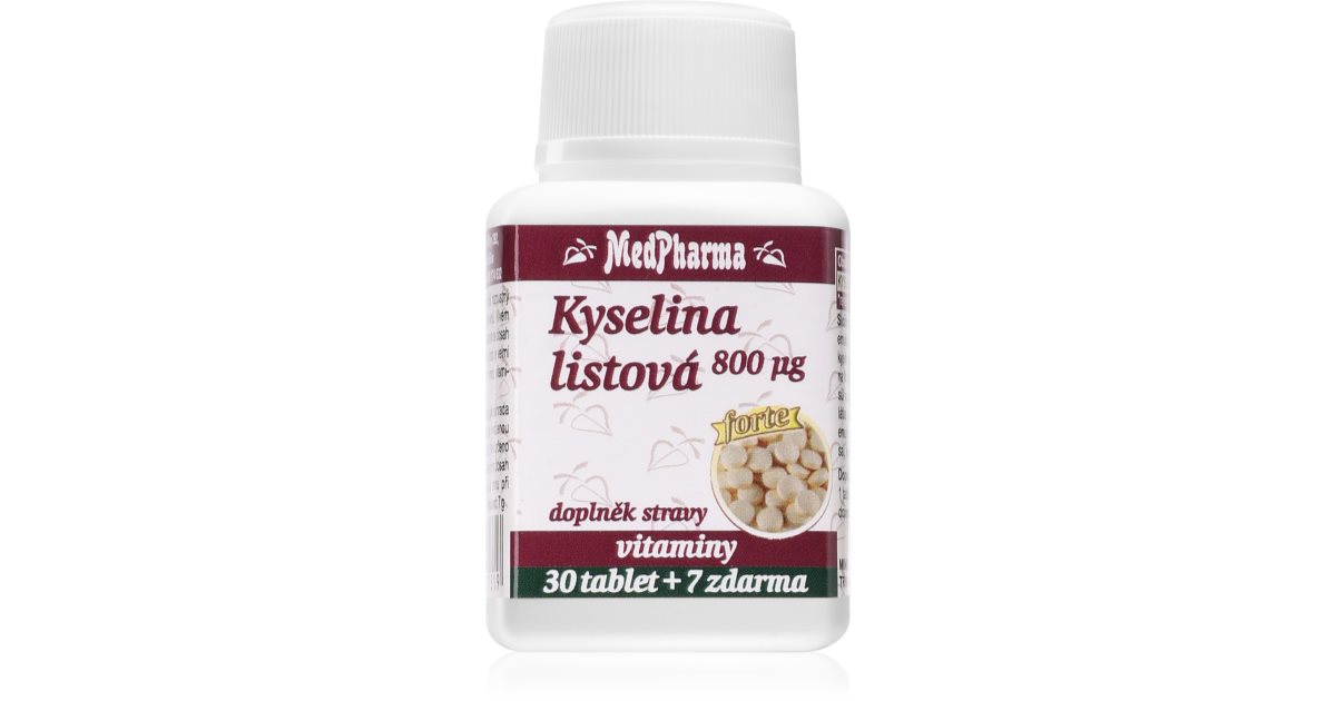 MedPharma Kyselina listová 800 μg forte tablety na podporu krvotvorby ...