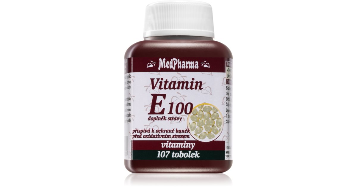 MedPharma Vitamin E 100 tobolky s vitamínem E | notino.cz