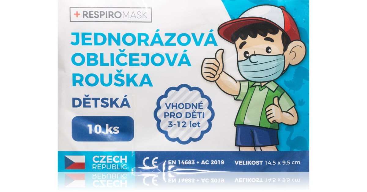 MESAVERDE Jednorázová obličejová rouška dětská Chlapec jednorázová ...
