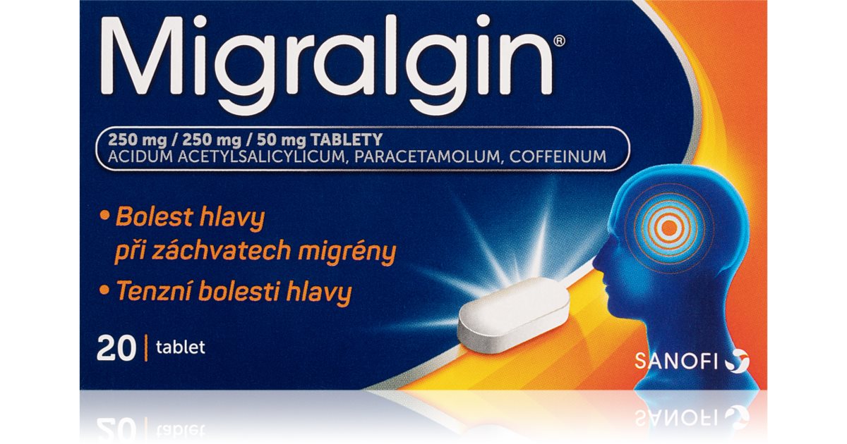 Migralgin Migralgin 250MG/250MG/50MG TBL NOB 20(2X10) I tablety ke ...