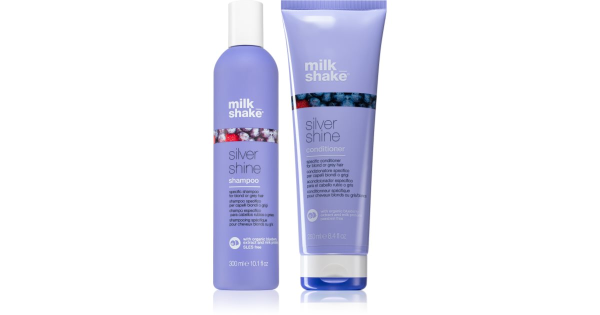 Milk Shake Silver Shine Shampoo mit Conditioner(neutralisiert gelbe ...
