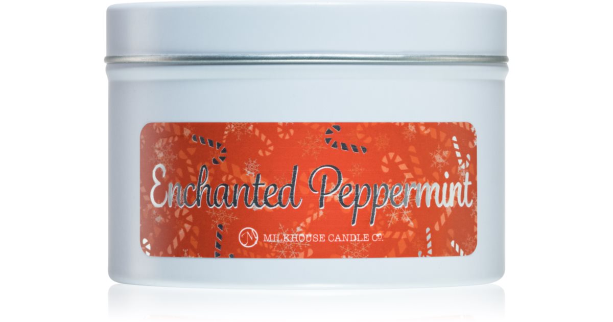 Milkhouse Candle Co. Christmas Enchanted Peppermint scented candle in a ...