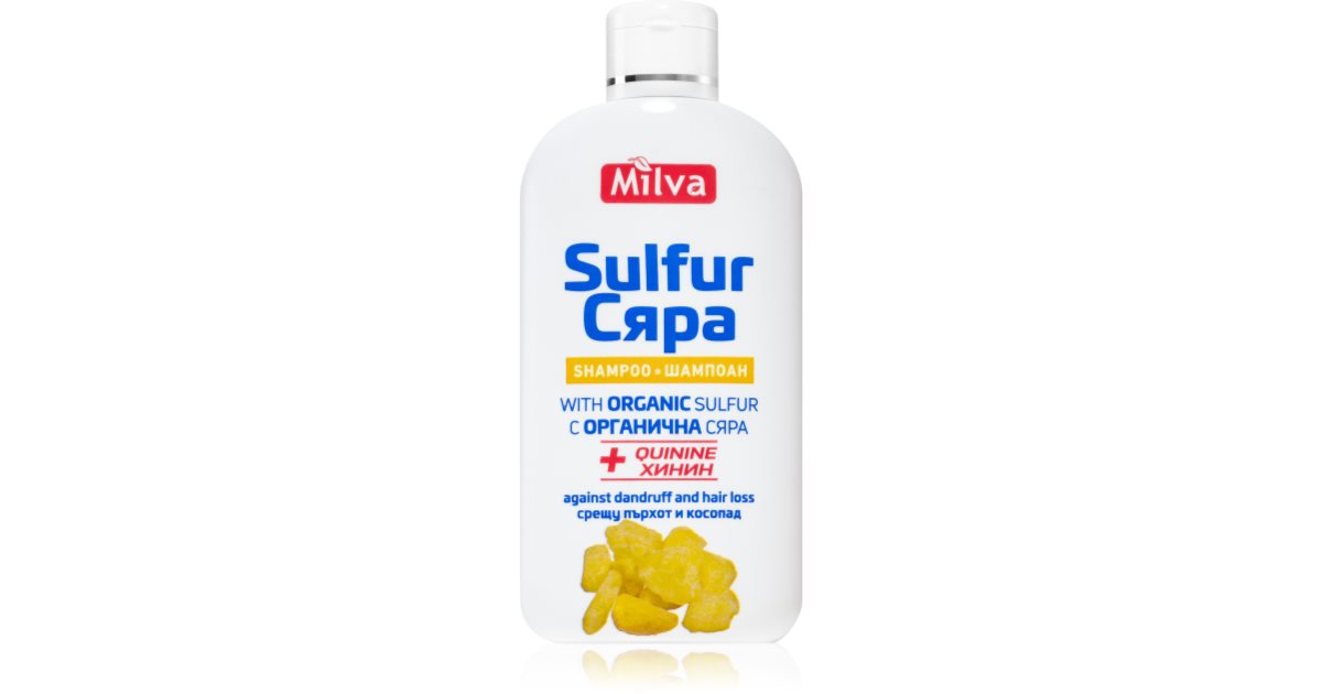 Milva Quinine & Sulfur Shampoo mod skæl og hårtab Med svovl | notino.dk