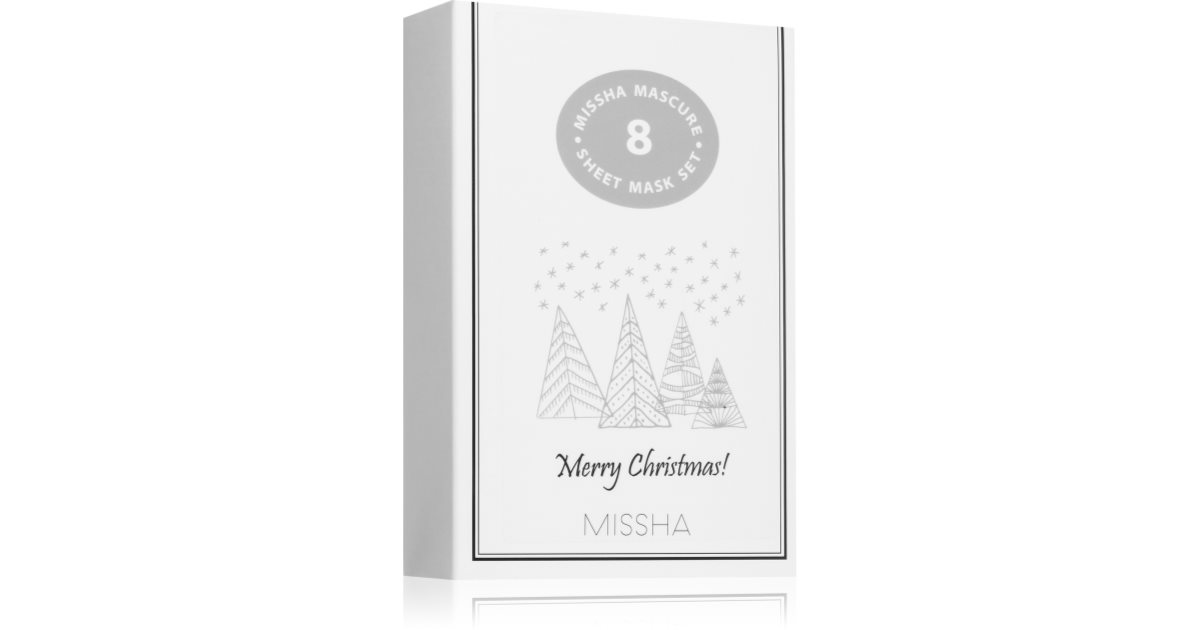 Missha Merry Christmas Mascure Mask Set sheet mask set(for flawless ...