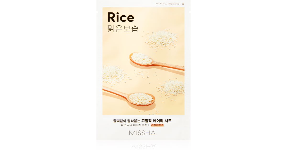 Missha Airy Fit Rice refreshing and purifying sheet mask | notino.co.uk