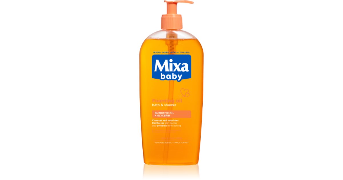 Mixa Baby bath and shower foaming oil | notino.co.uk