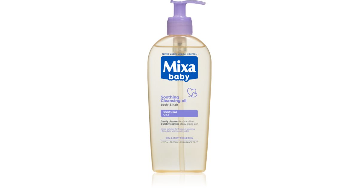 Mixa Atopiance Soothing Cleansing Oil for Hair and Skin Prone to Atopy ...