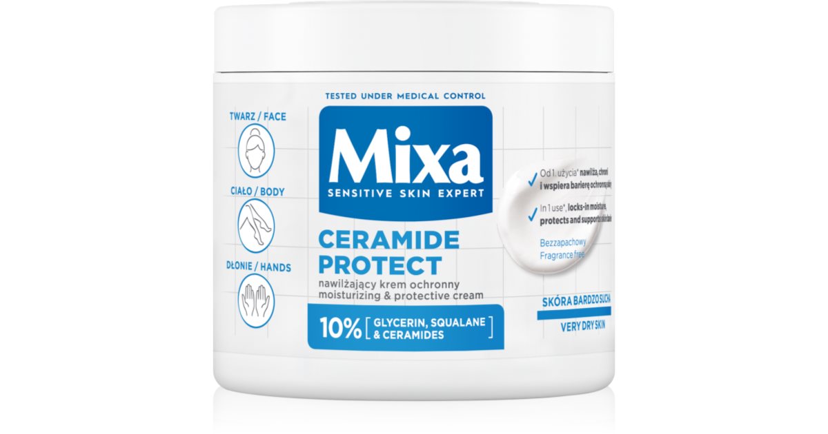 Mixa Ceramide Protect elvyttävä vartalovoide herkälle iholle | notino.fi