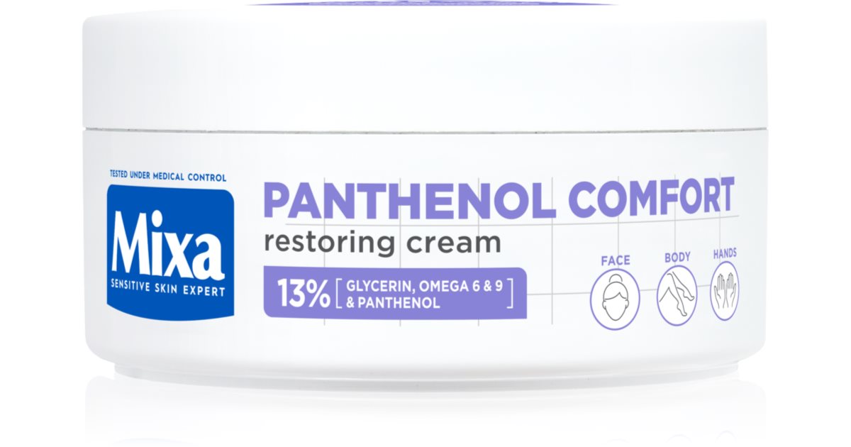 Mixa Panthenol Comfort crème pour le corps régénérante pour peaux ...