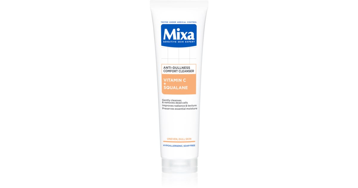 MIXA Anti-Dullness Comfort Cleanserm gel nettoyant visage à la vitamine ...