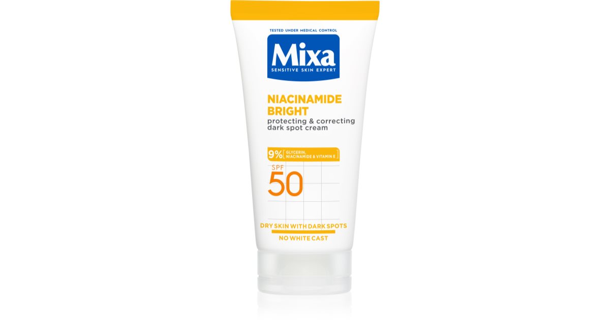 Mixa Niacinamide Bright correcting cream to treat dark spots | notino.co.uk