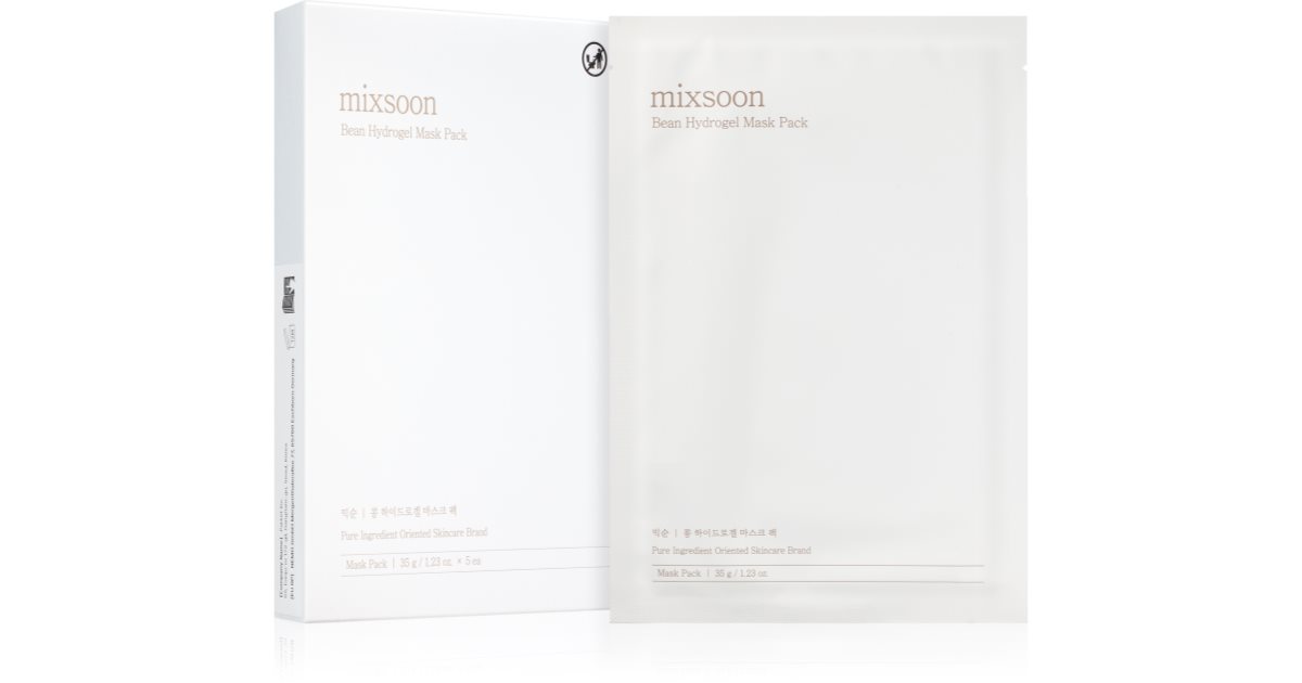 mixsoon Bean Hydrogel Mask Pack masque hydrogel intense éclat et ...
