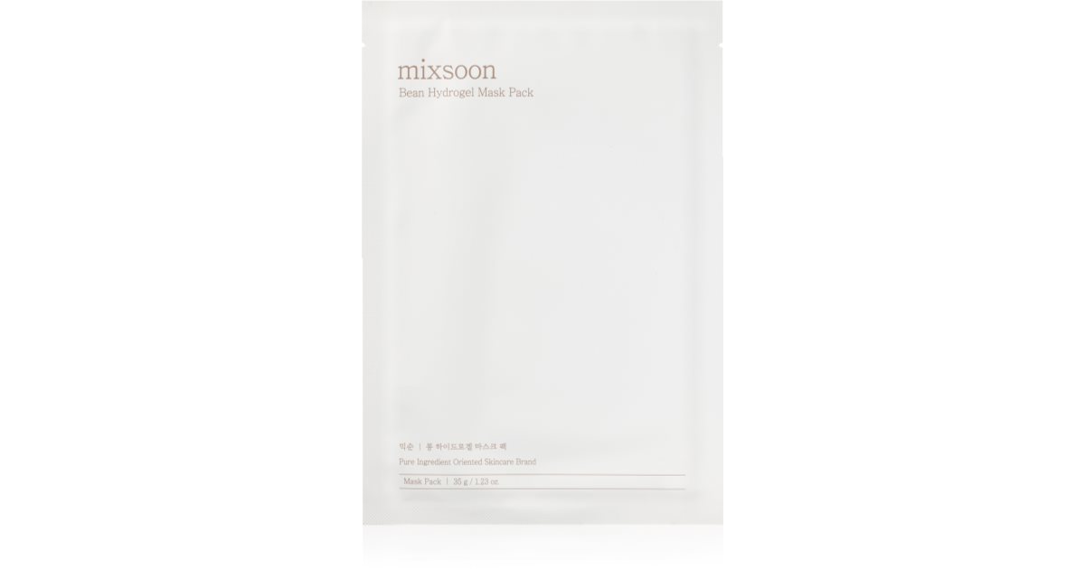 mixsoon Bean Hydrogel Mask Pack intensive hydrogel mask for radiance ...