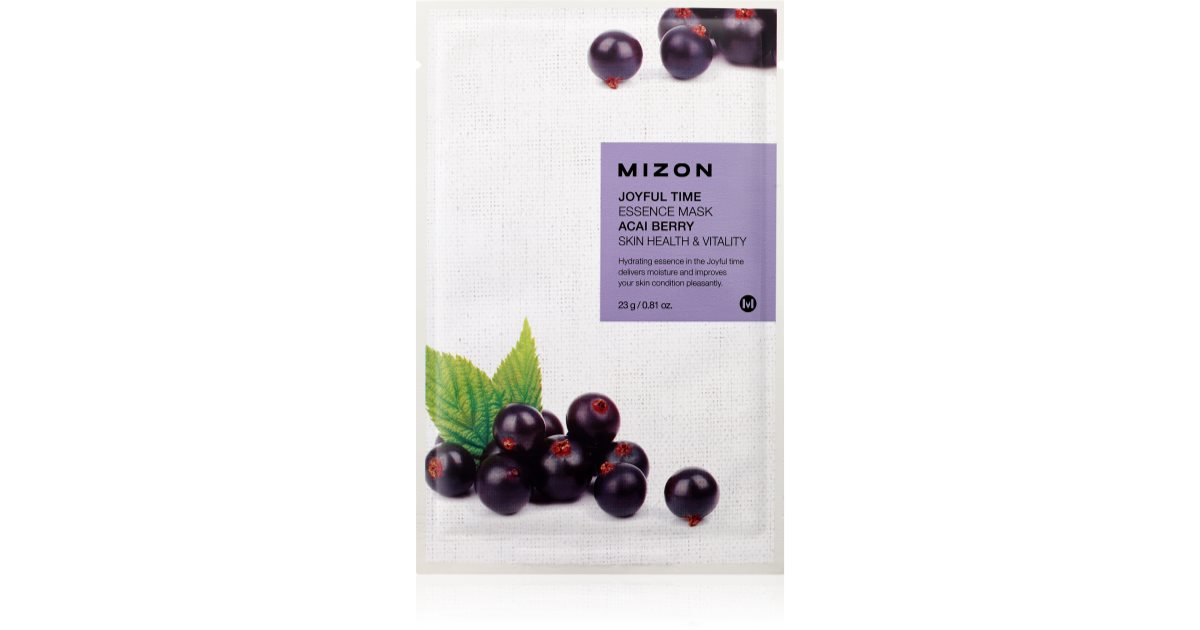 Mizon Joyful Time Acai Berry vitalisierende textile Maske zum Aufhellen ...