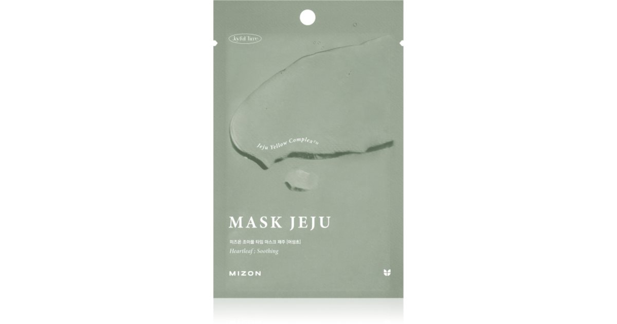 Mizon Joyful Time Jeju Heartleaf Calming Face Sheet Mask for dry and ...